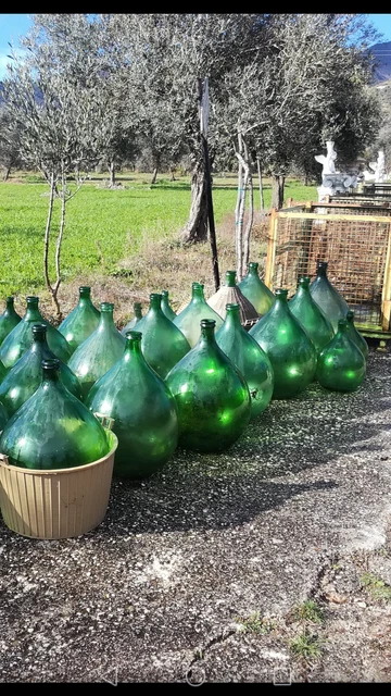 ORIGINAL ITALIAN 54 litres green Glass demijohn-different sizes £57.88 ...