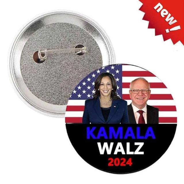 HARRIS WALZ 2024 Kamala HarrisTim Walz Waltz For PresidentVP Pins 1x ...