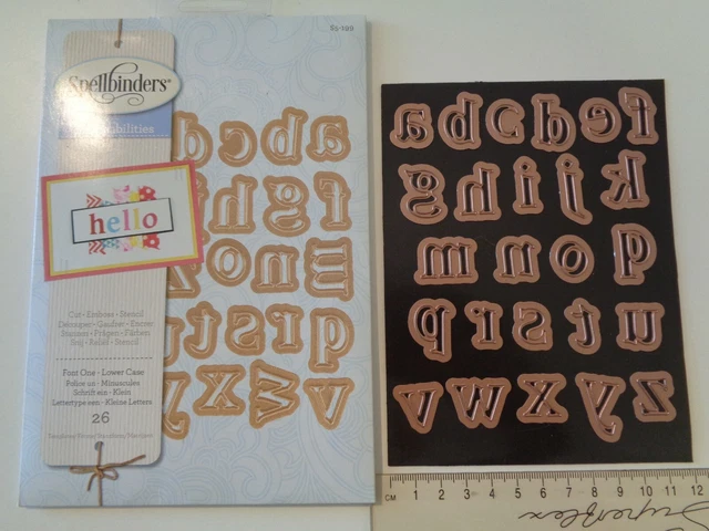 SPELLBINDERS ALPHABET FONT One Lowercase - Craft Die Set - 1 letter ...