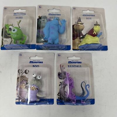 DISNEY PIXAR MONSTERS Inc Set of 5 Mini Figures - Mike Sully Roz Boo ...