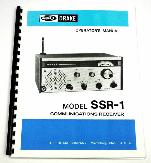 DRAKE SSR-1 JUMBO INSTRUCTION MANUAL + 11 x 17" SCHEMATIC DIAGRAM ...