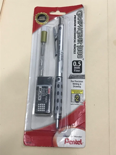 PENTEL GRAPH GEAR 1000 Mechanical Drafting Pencil 0.7mm Black PG1017 ...