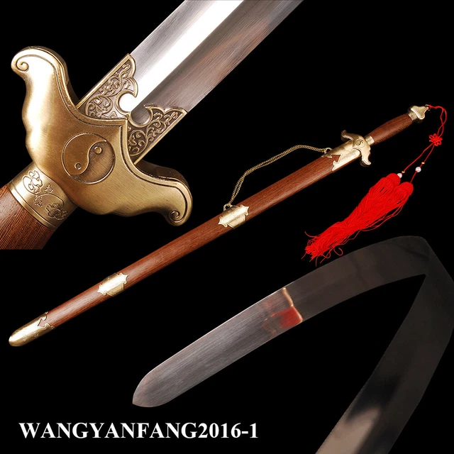 STAINLESS STEEL BLADE Chinese Practise Tai chi Sword Rosewood Saya $199 ...