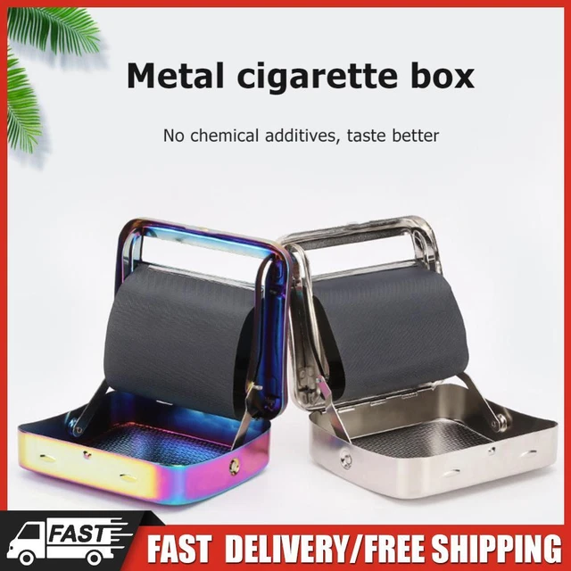 70MM PAPER TOBACCO Rolling Machine Manual Metal Cigarette Box Smoking ...