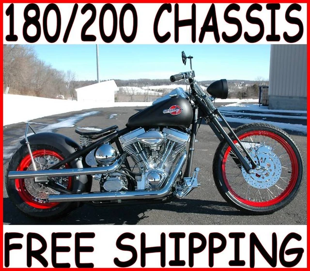 KRAFT TECH 180/200 Rear Tire Rigid Rolling Chassis Harley Bobber Custom ...