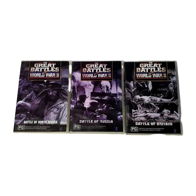 THE GREAT BATTLES WWII 2 DVD War Gift Set, North Africa/Russia/Britain ...