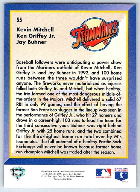 1993 KEN GRIFFEY Jr./Jay Buhner/Kevin Mitchell Seattle Mariners #55 EUR ...