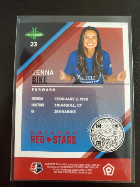 2024 PARKSIDE NWSL Calcio - JENNA BIKE, Chicago Red Stars Team Set Card #23 EUR 4,53 - PicClick IT