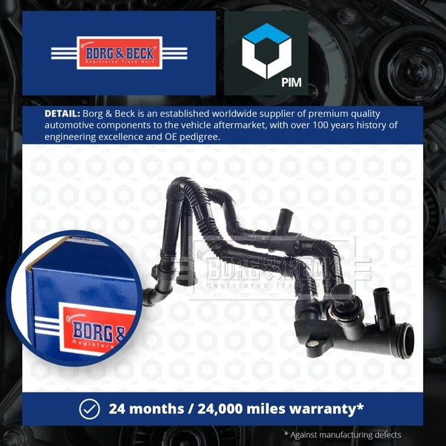 RADIATOR HOSE FITS PEUGEOT 1007 KM 1.4D 2005 on Coolant B&B 1336V3 ...