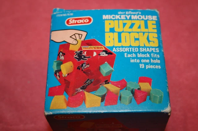 VINTAGE STRACO WALT Disney’s Mickey Mouse Puzzle Blocks £18.71 ...