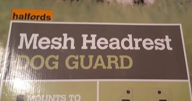 HALFORDS MESH HEADREST Dog Guard With Fixing Attachments Multi ...