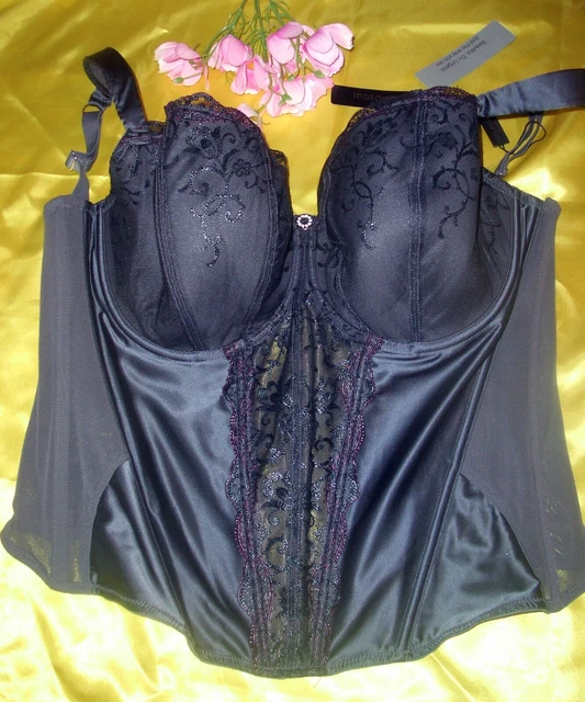 MASQUERADE SUPEREDLE MIEDERCORSAGE anthrazit 75H Satin Korsage Mieder ...
