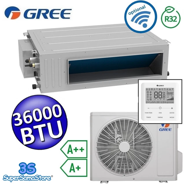 3S CLIMATISEUR SIMPLE Conduit Gree R32 36000Btu A++ A+ Contrôle Inclus U-Match 6 EUR 2.732,25 ...
