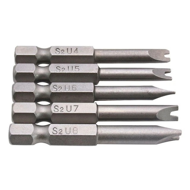 EFFICIENT 5PCSSET MAGNETIC U Shape Screwdriver Bits Time saving and ...