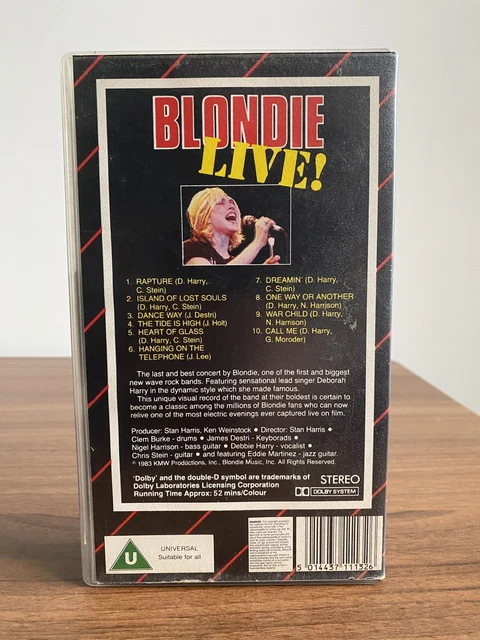BLONDIE LIVE CIC UK VHS PAL PRE CERT VIDEO 1984 Debbie Harry Retro Punk ...