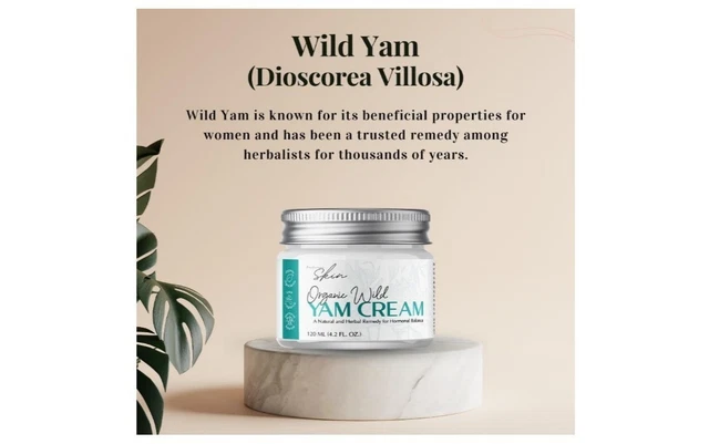 ORGANIC WILD YAM Cream 120ml 100% Natural Ingredients £13.55 - PicClick UK