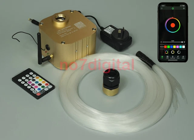 TWINKLE STAR FIBER optic light RGBW led optical fiber ceiling light APP ...
