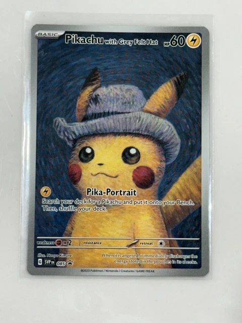 GCC POKÉMON, PIKACHU con cappello in feltro grigio promozionale Van ...