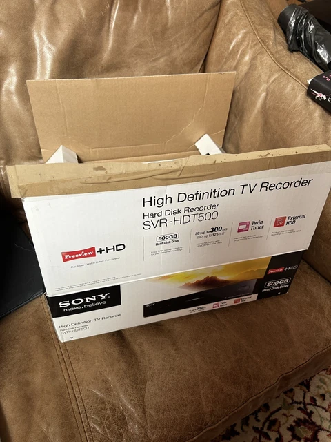 SONY SVR-HDT500 TWIN Freeview HD Tuner Box 500GB HDD Recorder Receiver ...