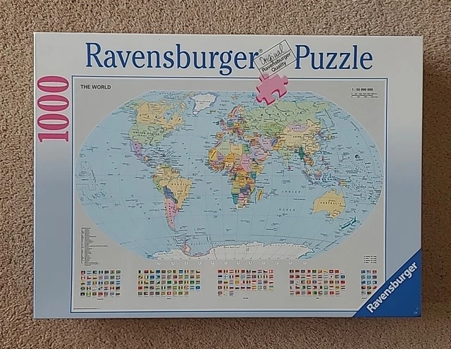 RAVENSBURGER POLITICAL WORLD Map 1000 Piece Jigsaw Puzzle World Map £29 ...