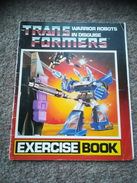 VINTAGE TRANSFORMERS EXERCISE Book Cover Optimus prime and laserbek EUR ...