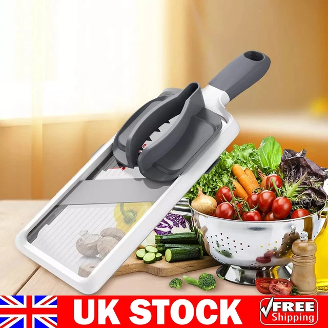 MULTI HANDHELD MANDOLINE Slicer Adjustable Stainless Steel Blade ...