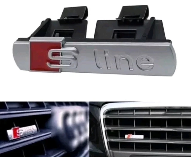 1× S-LINE GRILL Schriftzug Emblem Logo Slibet Matt Neu sline für AUDI ...