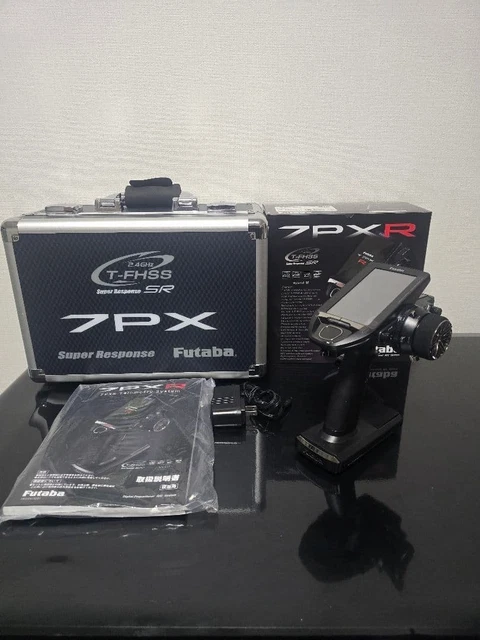 FUTABA 7PXR TRANSMITTER RC Radio w/ Aluminum Case Key Box Manual No RX ...