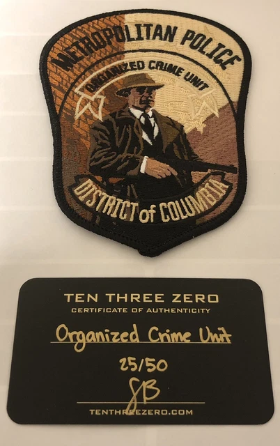 WASHINGTON D.C. METROPOLITAN Police Department Organized Crime Unit ...