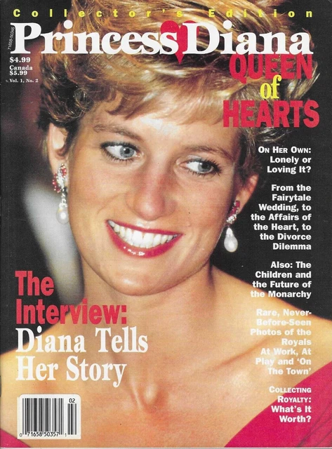 PRINCESS DIANA QUEEN of Hearts Magazine 1996 Collector's Edition ...