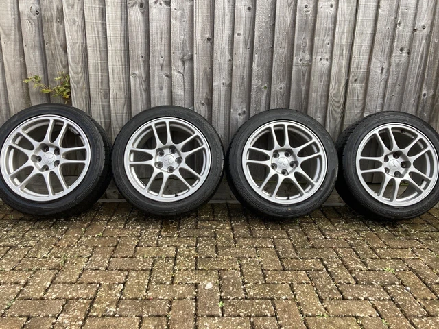 GENUINE MITSUBISHI LANCER Evo 9, 17inch Enkei Wheels 5x114.3 17x8j £350 ...