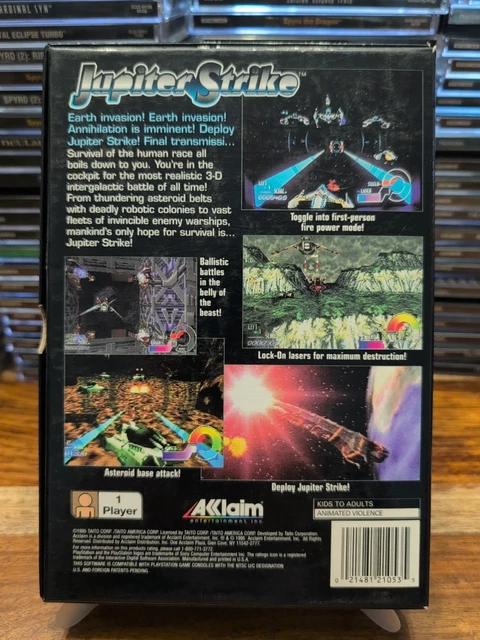 JUPITER STRIKE (SONY PlayStation 1, 1995) PS1 Long Box Complete CIB w ...