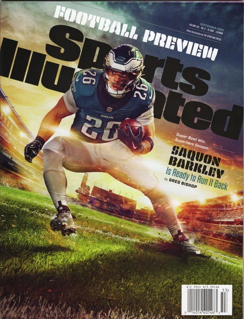 SPORTS ILLUSTRATED SAQUON Barkley Sept 2025 Football Preview Vol. 136 No. 8 $25.50 - PicClick CA