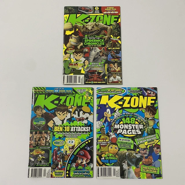 K-ZONE MAGAZINE LOT 2000s Posters Hot Wheels Pokémon Ben 10 Anime Pop ...