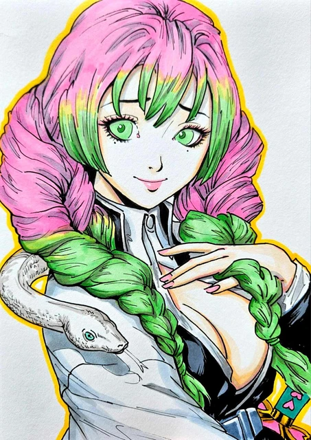 MITSURI KANROJI, DEMON Slayer fan art,drawing,markers,comics,manga ...
