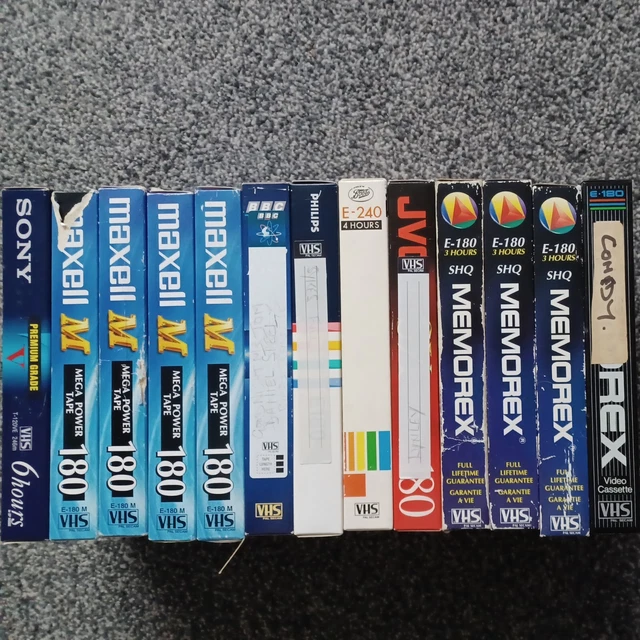 VINTAGE VHS VIDEO Cassette Tapes with TV Recordings. Comedy Films ...