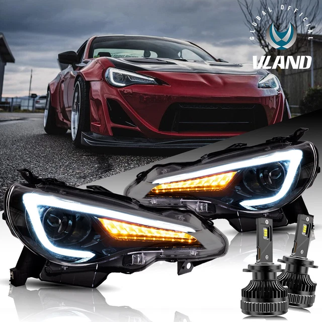 VLAND HEADLIGHTS FOR Toyota GT86 Subaru BRZ LED Sequential Indicator LH ...