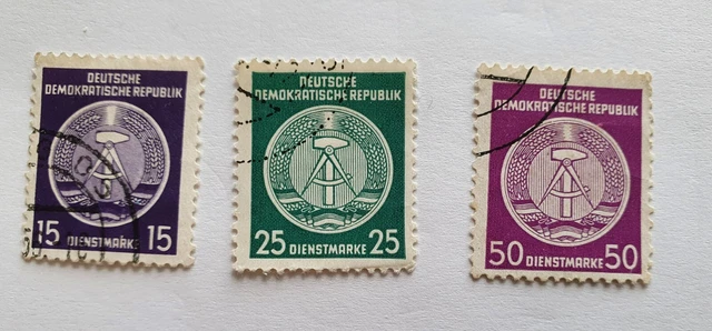 3 STAMPS EAST Germany DDR flag symbol 1960's francobolli Germania dell ...