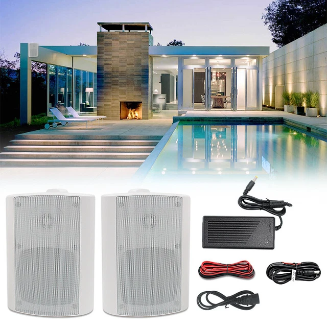 HERDIO 200W 2X4& Indoor Outdoor Bluetooth Speakers Waterproof Stereo ...