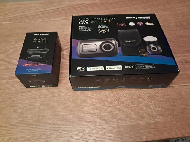 NEXTBASE 522GW LE bundle+ HARDWIRE kit Brand New Sealed Box RRP £324 £ ...