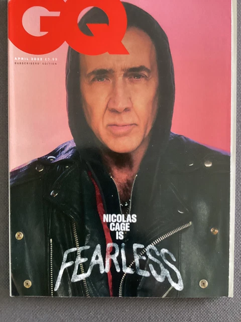 NICOLAS CAGE BRITISH GQ Magazine April 2022 Subscriber Cover Limited ...