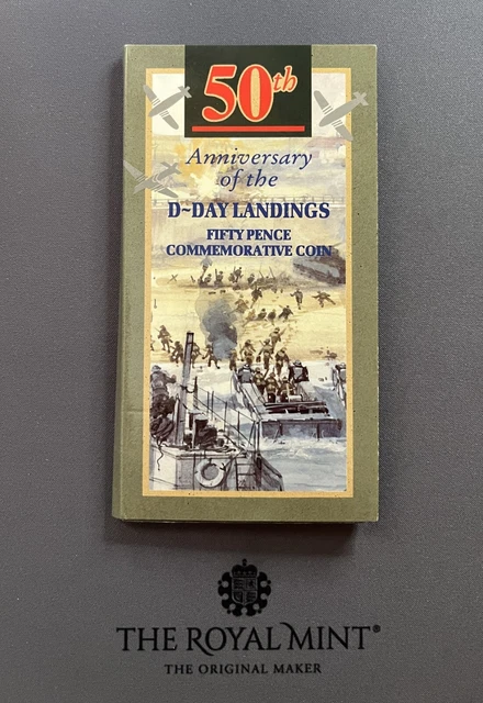 1994 THE 50TH Anniversary of the D-Day Landings 50p BU Coin £7.50 ...
