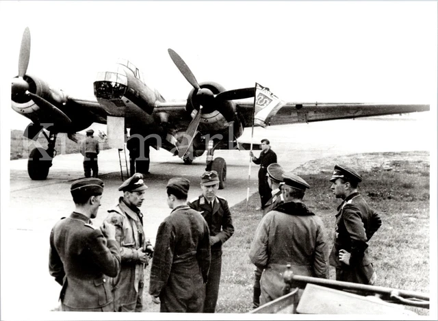 S655 FOTO WEHRMACHT Archiv Repro Luftwaffe Flugzeug Ju88 Feindflug ...
