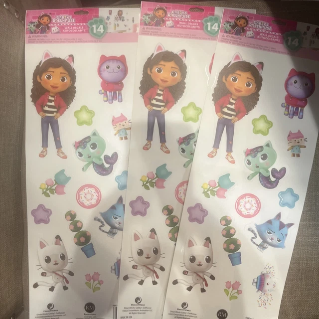 GABBY'S DOLLHOUSE FRIENDS wall sticker 14 peel And Stick Wall Decor New ...