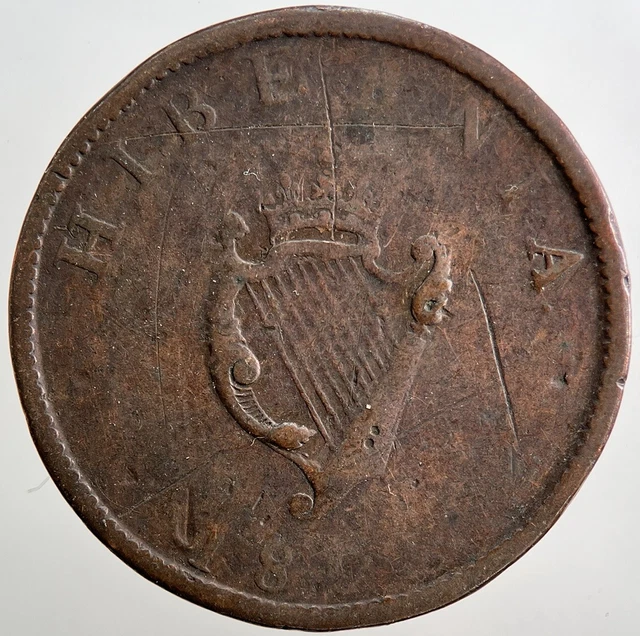1805 IRISH GEORGE III Hibernia Half-Penny Coin | Collectable Grade ...
