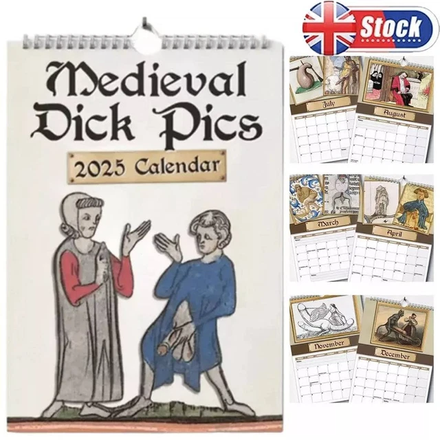 MEDIEVAL DICK PICS 2025 Calendar, Strange Medieval Dick Wall Calendar £ ...