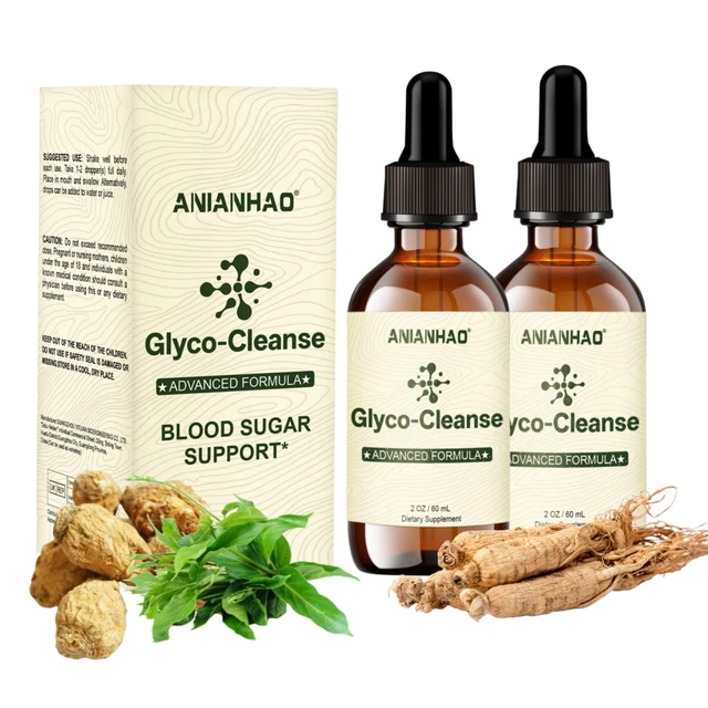 120ML GLYCO CLEAN Drops,Blood Sugar Support Natural Formula for Energy ...
