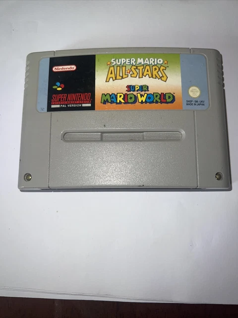 SUPER MARIO ALL-STARS & Super Mario World Super Nintendo SNES PAL Cart ...