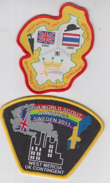 BOY SCOUT BADGES 20 +22 WORLD JAMBOREE 2002 + 2011 WEST MERCIA Units £0 ...