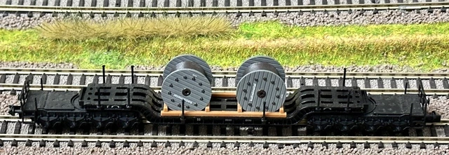 FLEISCHMANN 8299 SPUR N Güterwagen Tiefladewagen Kabelmetall DB 8 Achsig EUR 16,01 - PicClick DE